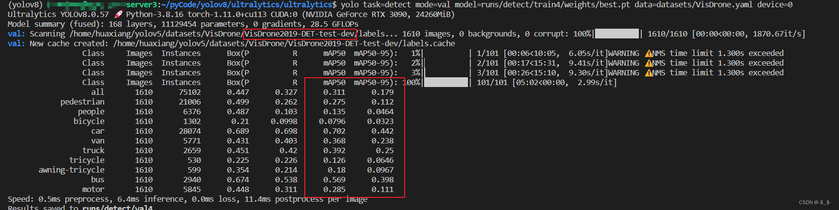YOLOv8训练并测试VisDrone数据集 | Chemmy's Blog